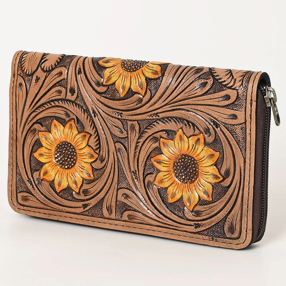 Sunflower Springs Hand Tooled Leather Wallet – Dodi Jo's