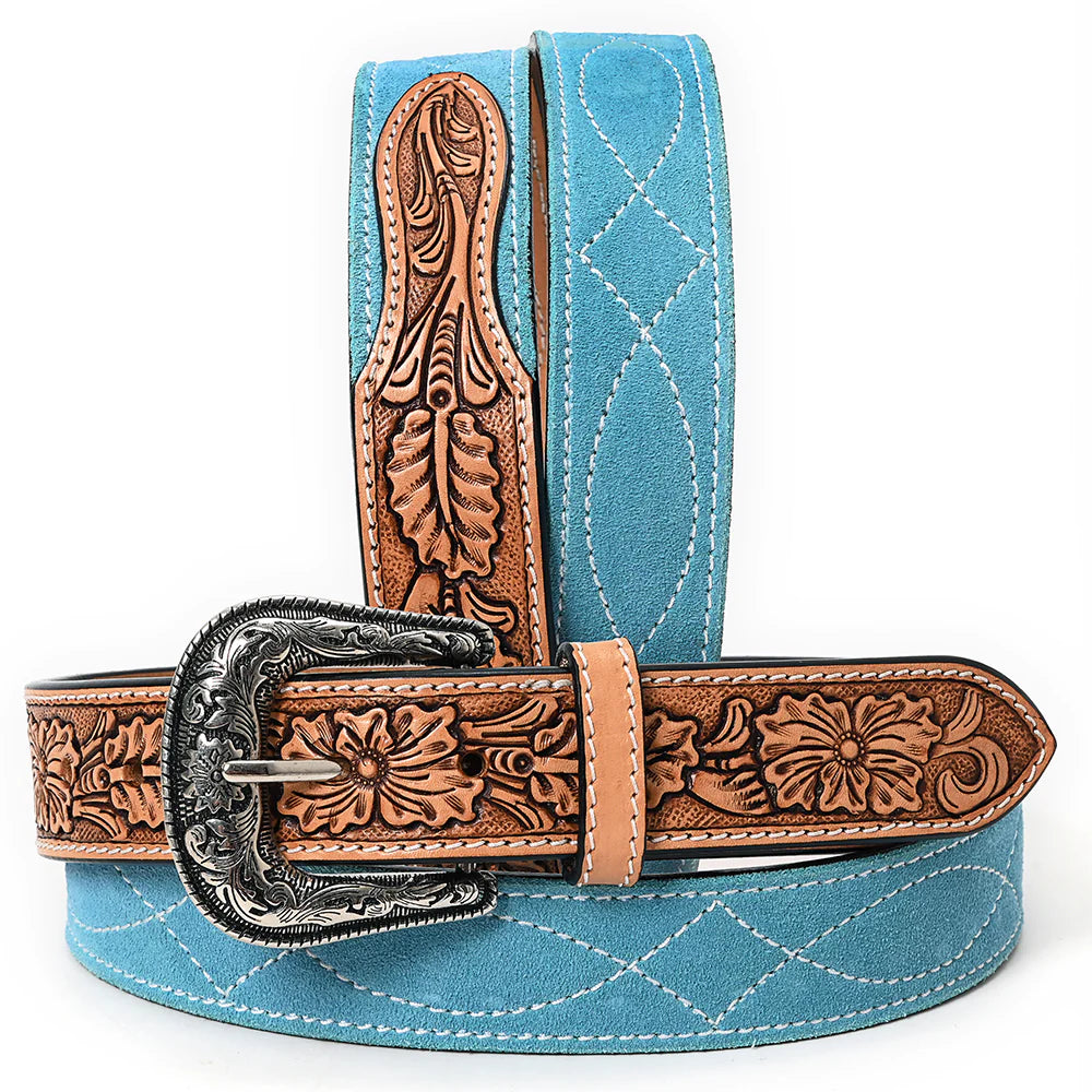 Desert Suede Hand Tooled Leather Belt – Dodi Jo's