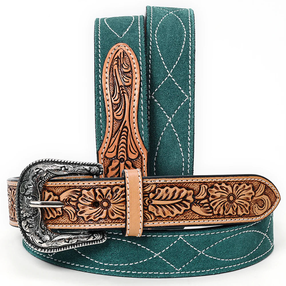 Desert Suede Hand Tooled Leather Belt – Dodi Jo's