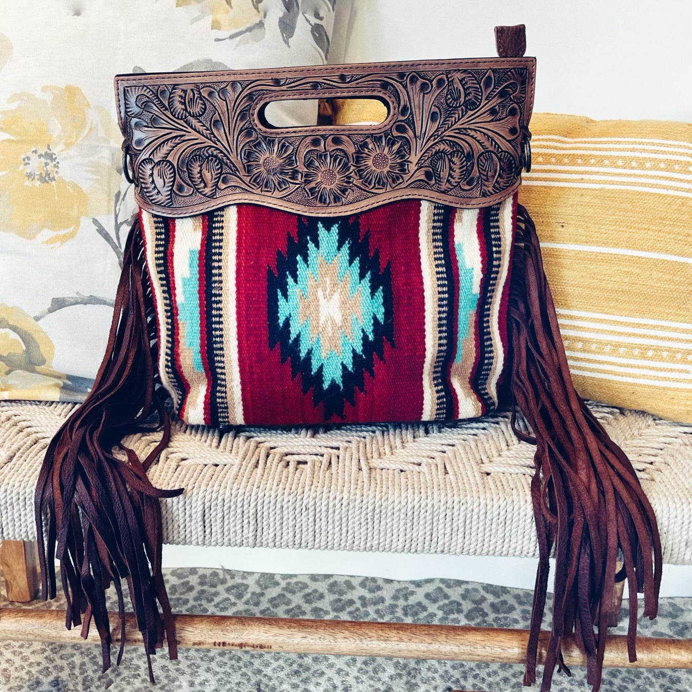 Red Lodge Western Leather Crossbody Purse - Shop Dodi Jo's