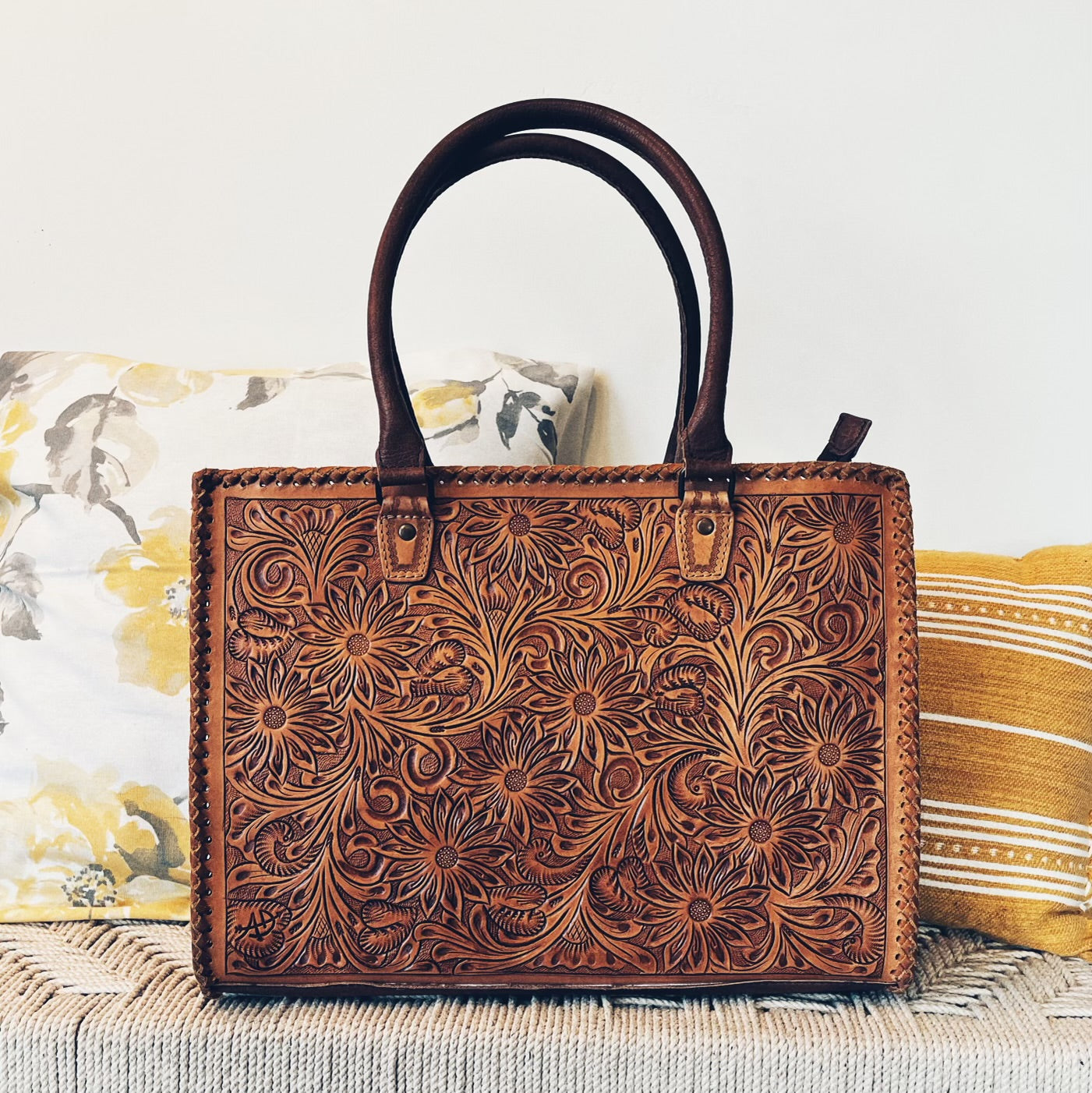 Boot Hill Hand Tooled Leather Tote Bag – Dodi Jo's