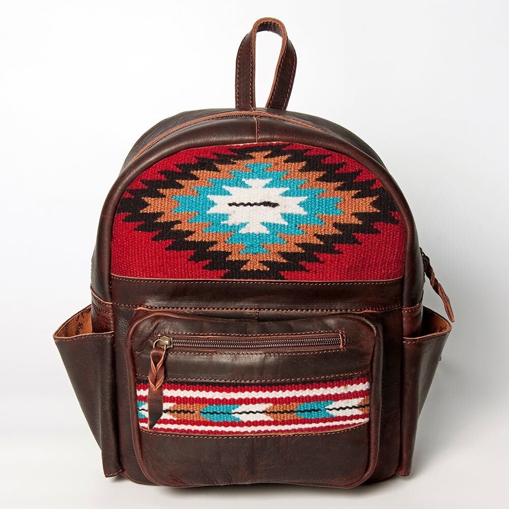 Red Country Western Leather Backpack - Dodi Jo's
