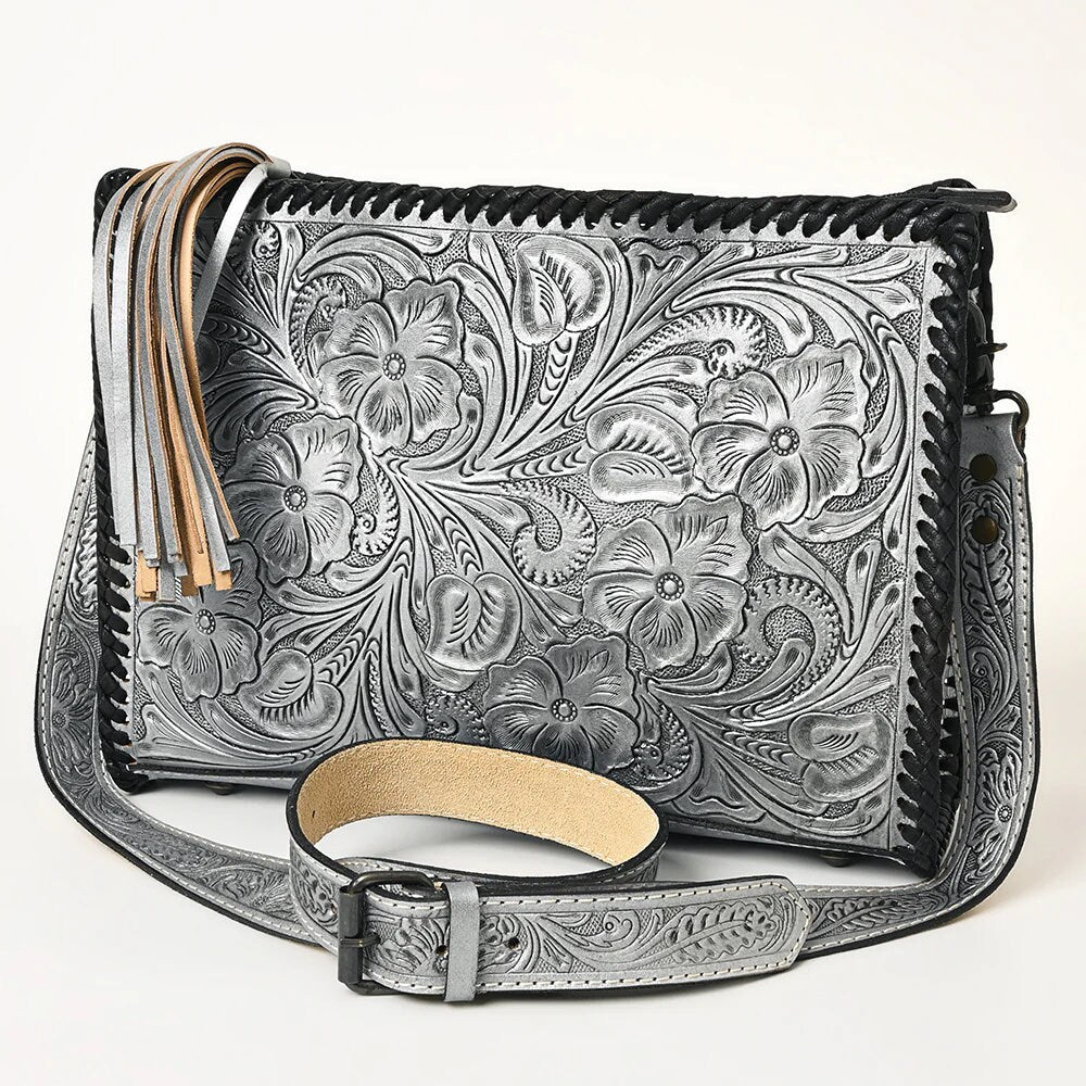 Silver City Hand Tooled Leather Crossbody Purse – Dodi Jo's